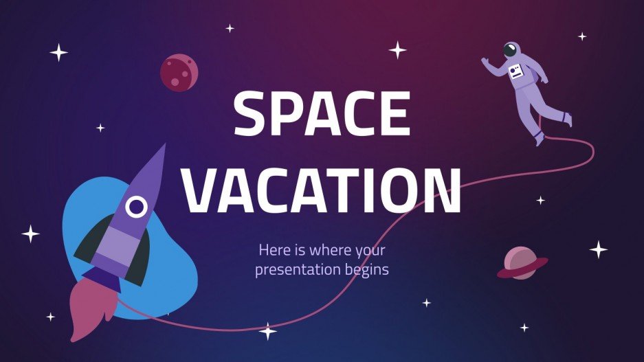 Space Vacation Google Slides theme & PowerPoint template