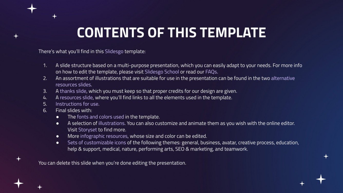 Space Vacation Google Slides theme & PowerPoint template