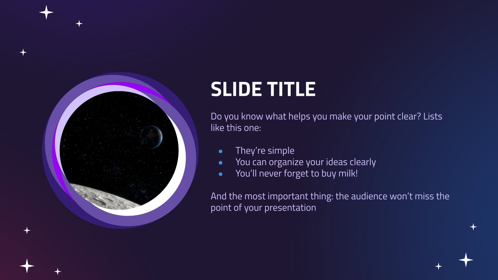 Space Vacation Google Slides theme & PowerPoint template