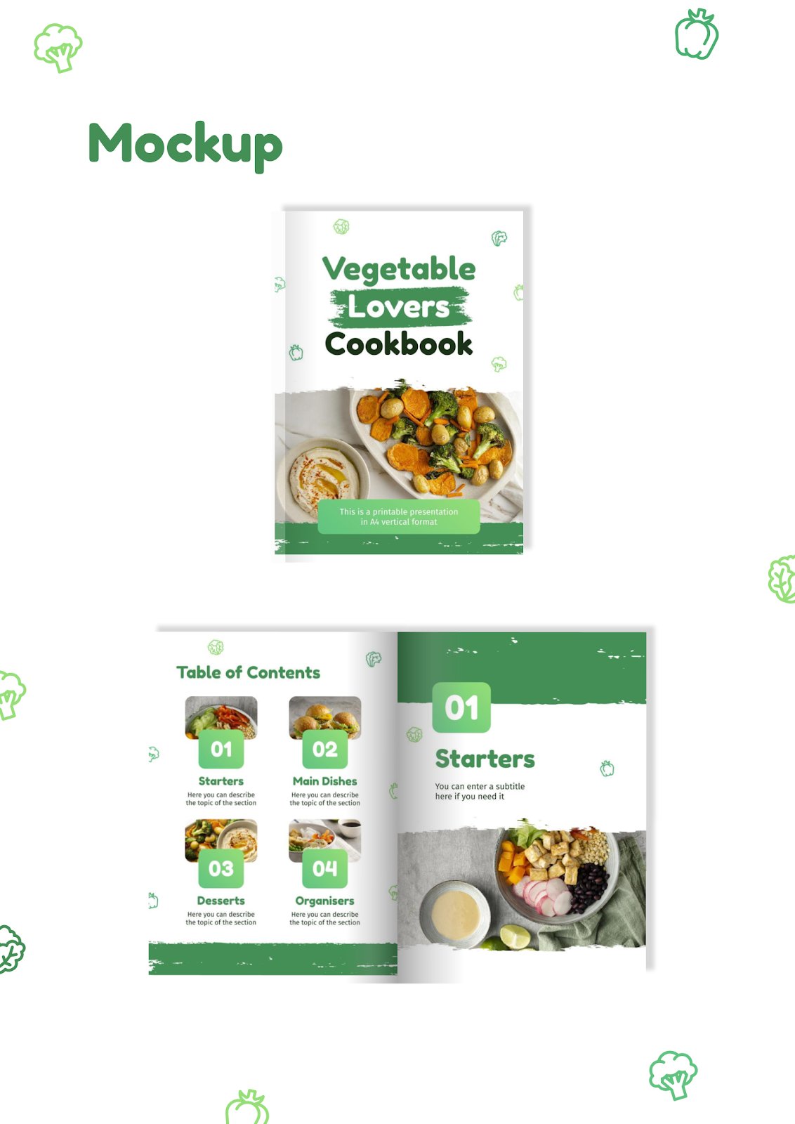 Vegetable Lovers Cookbook | Google Slides & PPT