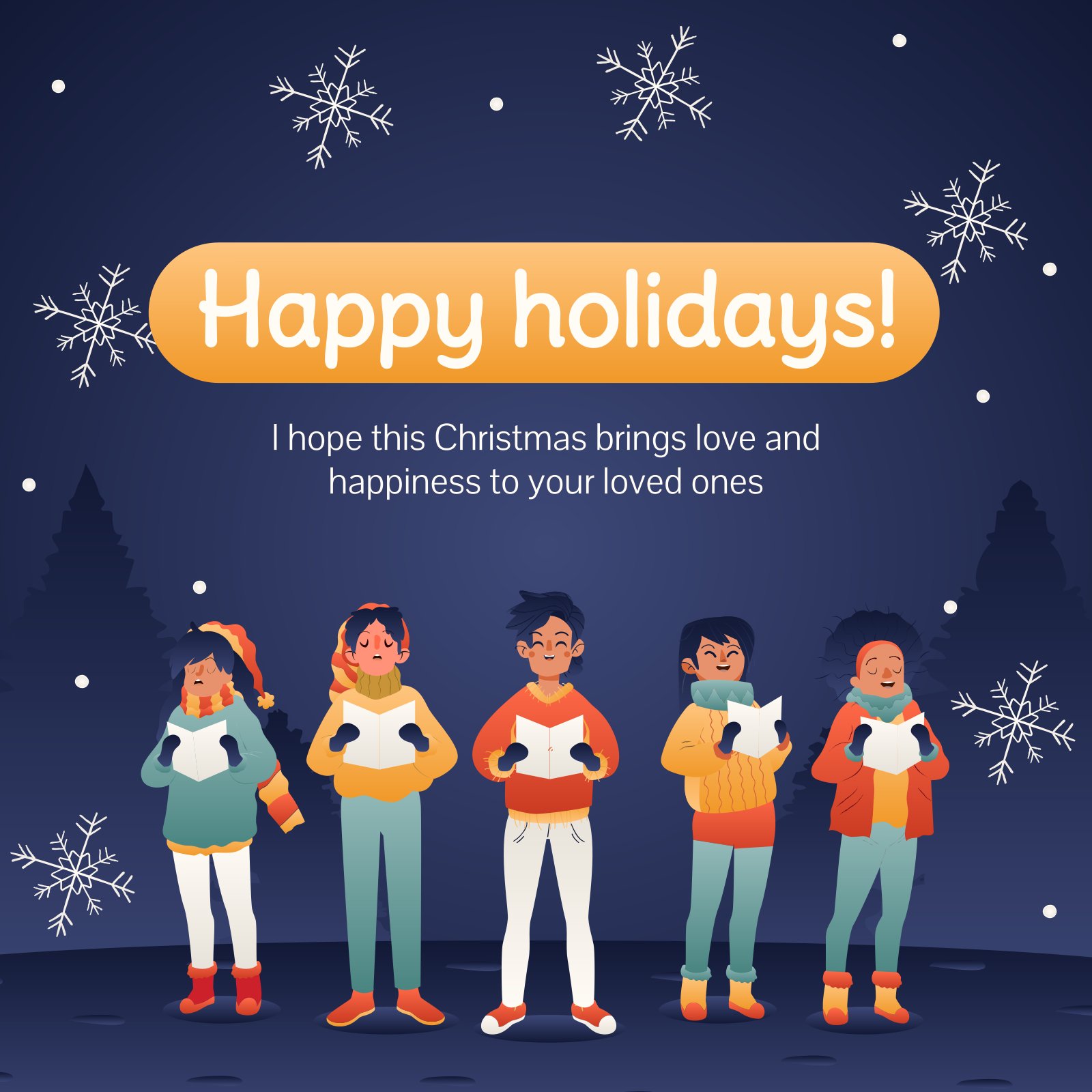 Christmas and New Year Greetings IG Square Posts for MK