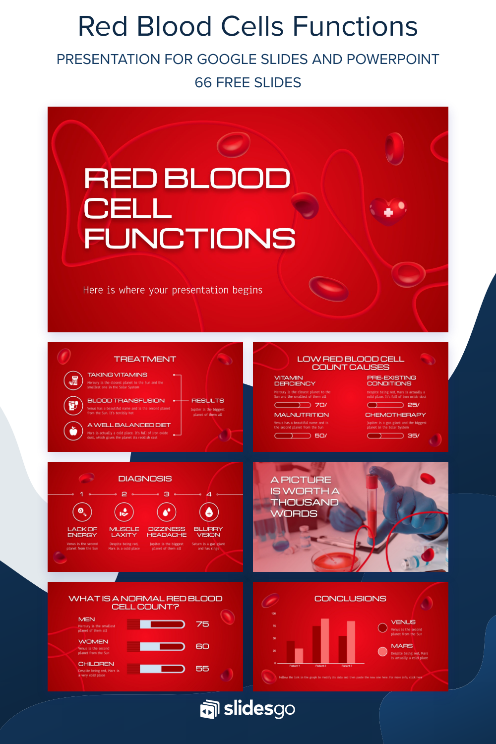 Red Blood Cells Functions | Google Slides & PPT