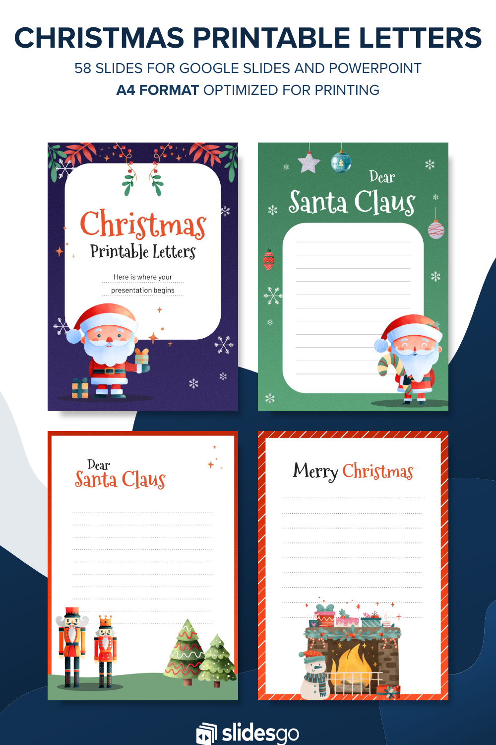 Christmas Printable Lists & Letters | Google Slides & PPT