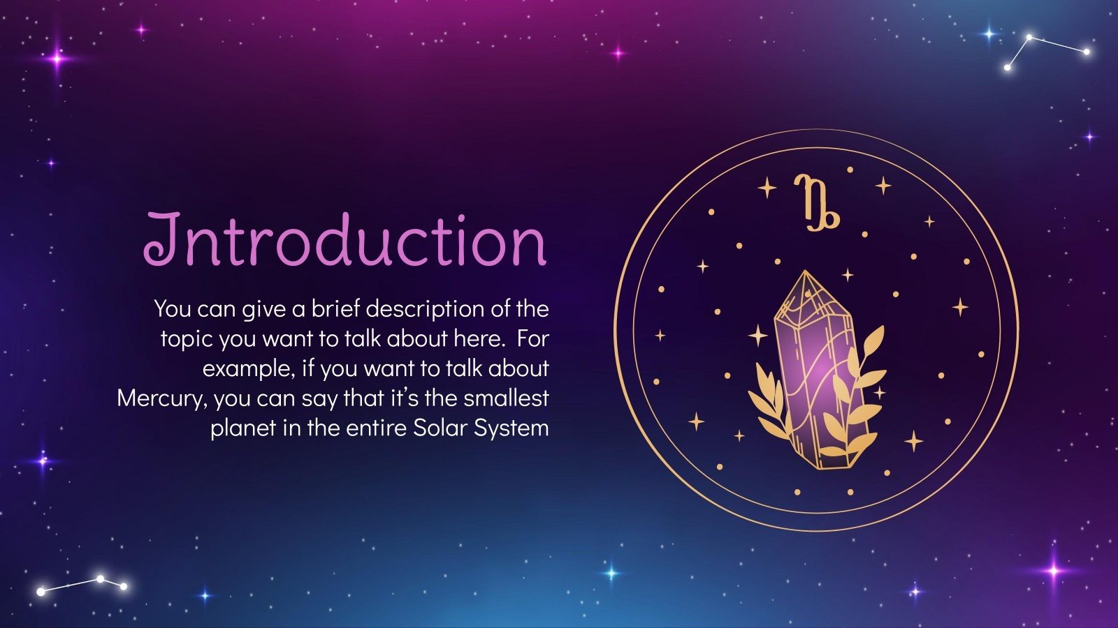 Month Zodiac Sign: Capricorn | Google Slides & PowerPoint