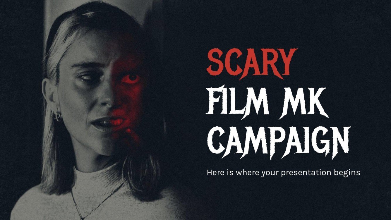 Free scary style Google Slides and PowerPoint templates