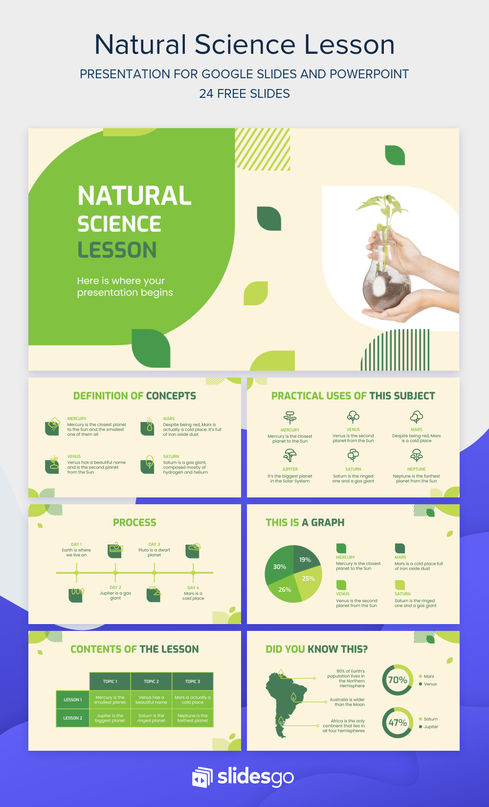 Natural Science Lesson Google Slides and PowerPoint template