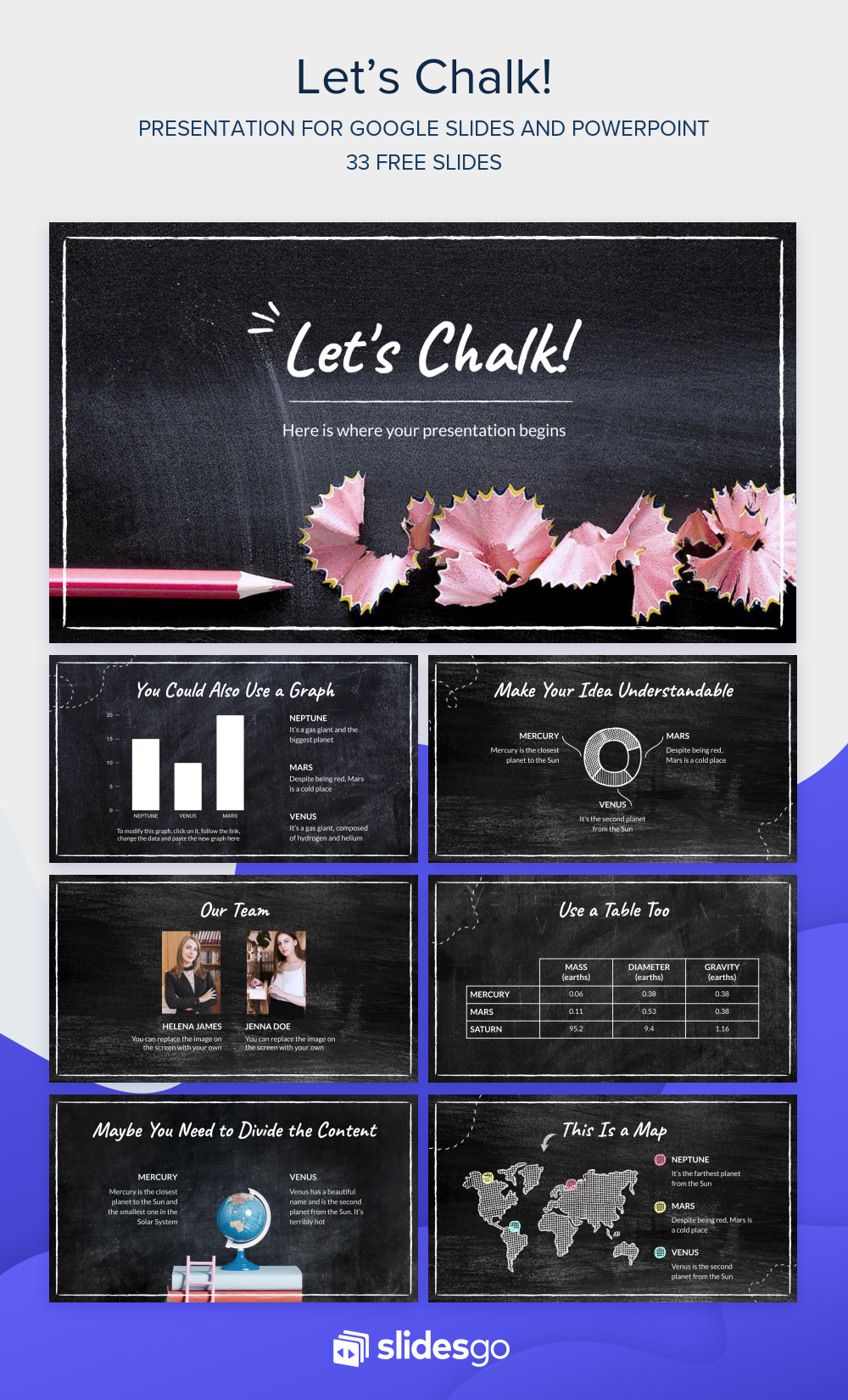 Page 2 | Let’s Chalk! Google Slides theme and PowerPoint template