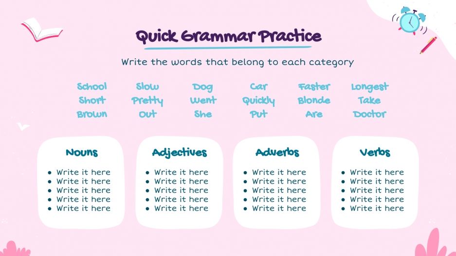 The Digital Quick Grammar Google Slides & PPT template