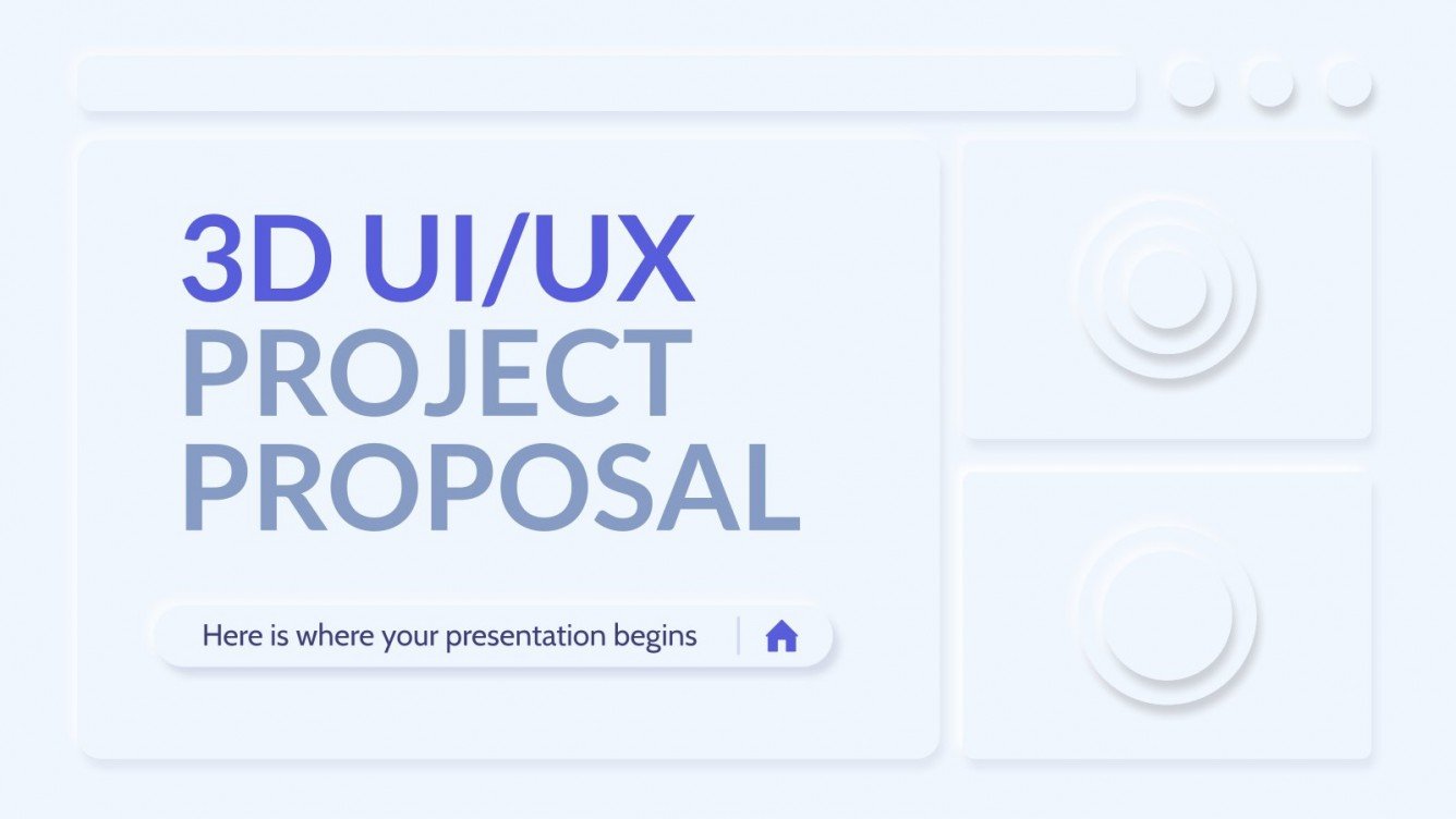 3D UI/UX Project Proposal | Google Slides & PowerPoint