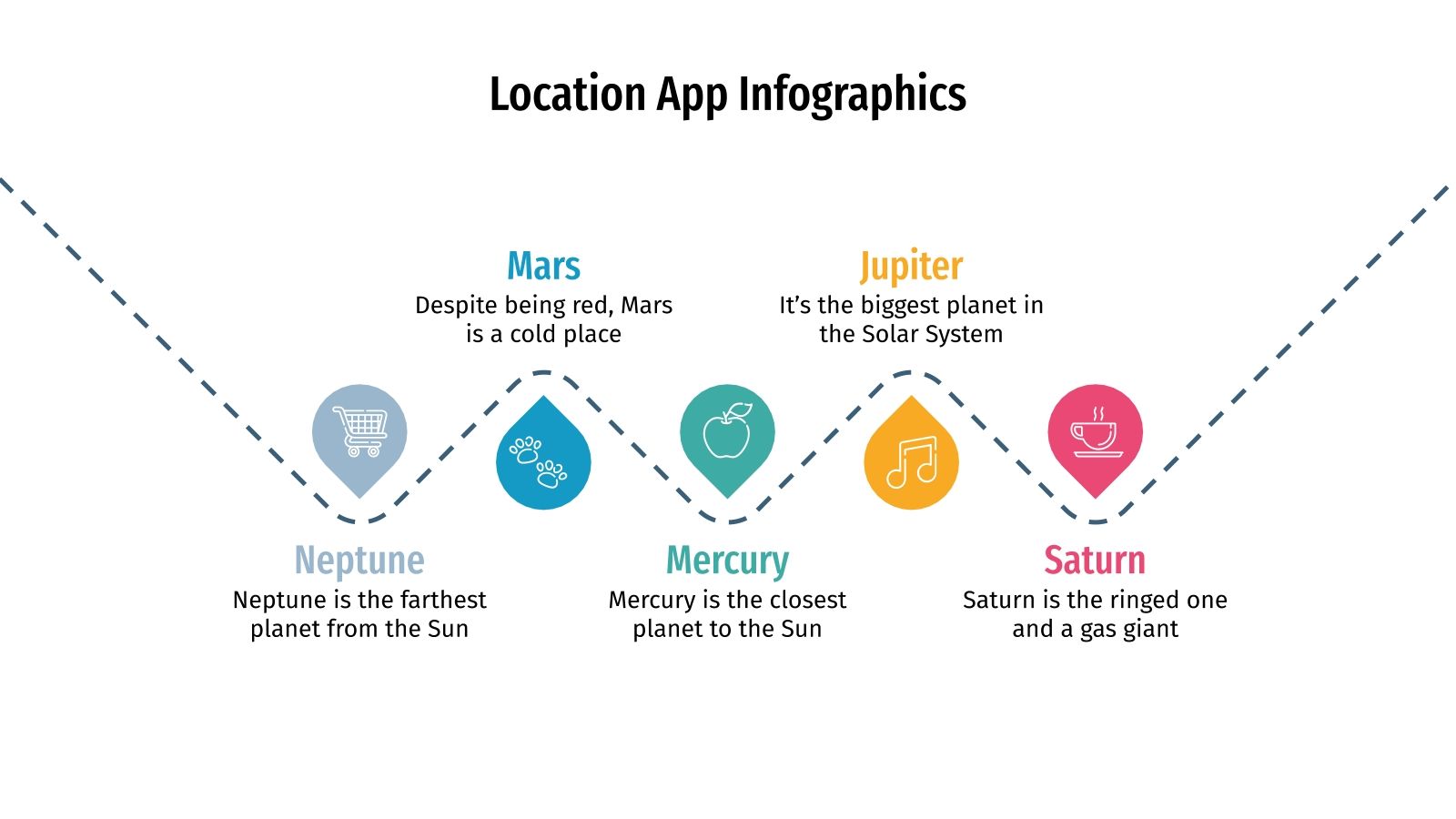 Location App Infographics for Google Slides & PowerPoint