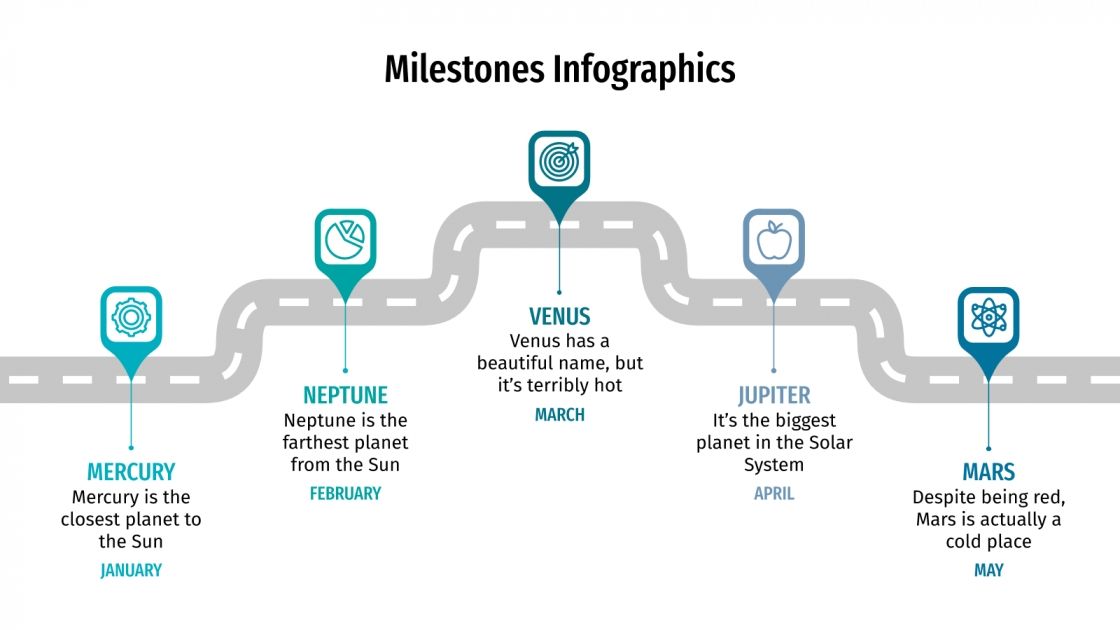 Milestones Infographics for Google Slides & PowerPoint