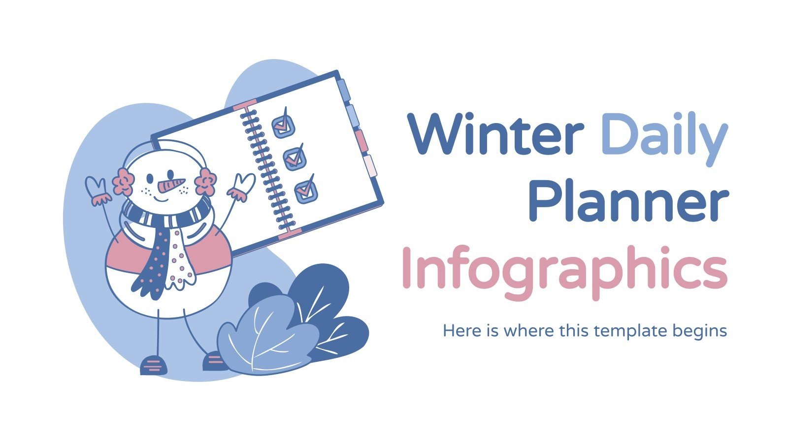 Winter Daily Planner Infographics | Google Slides & PowerPoint