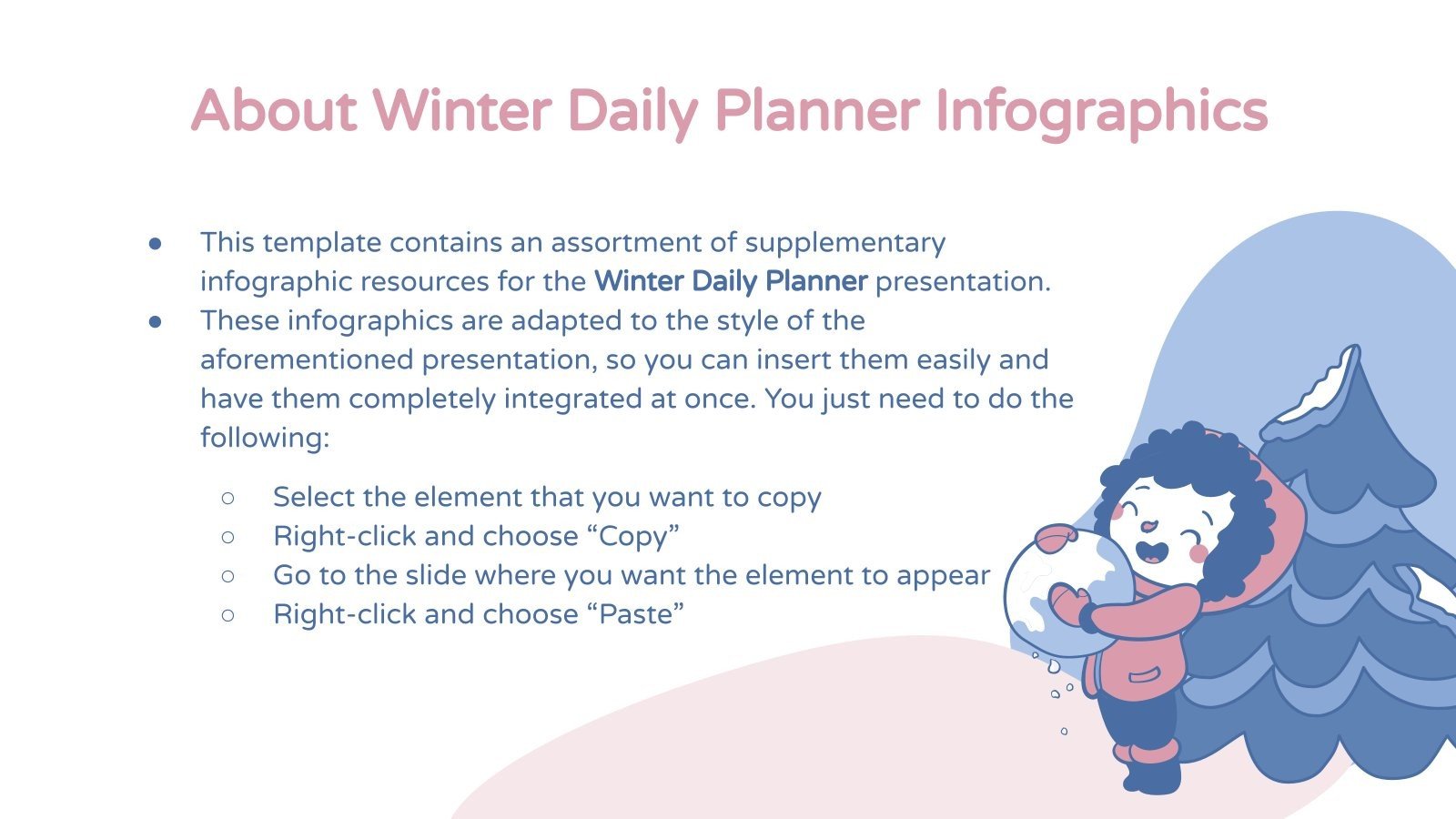 Winter Daily Planner Infographics | Google Slides & PowerPoint