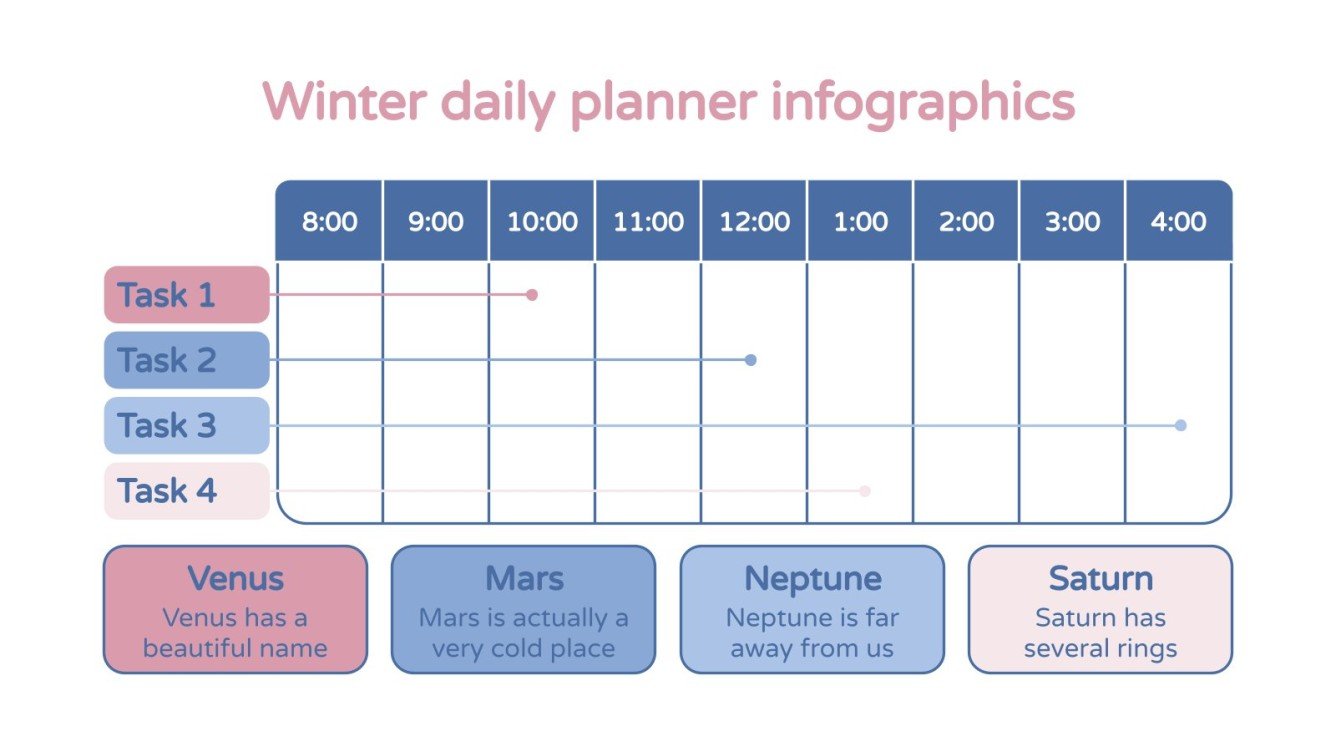 Winter Daily Planner Infographics | Google Slides & PowerPoint