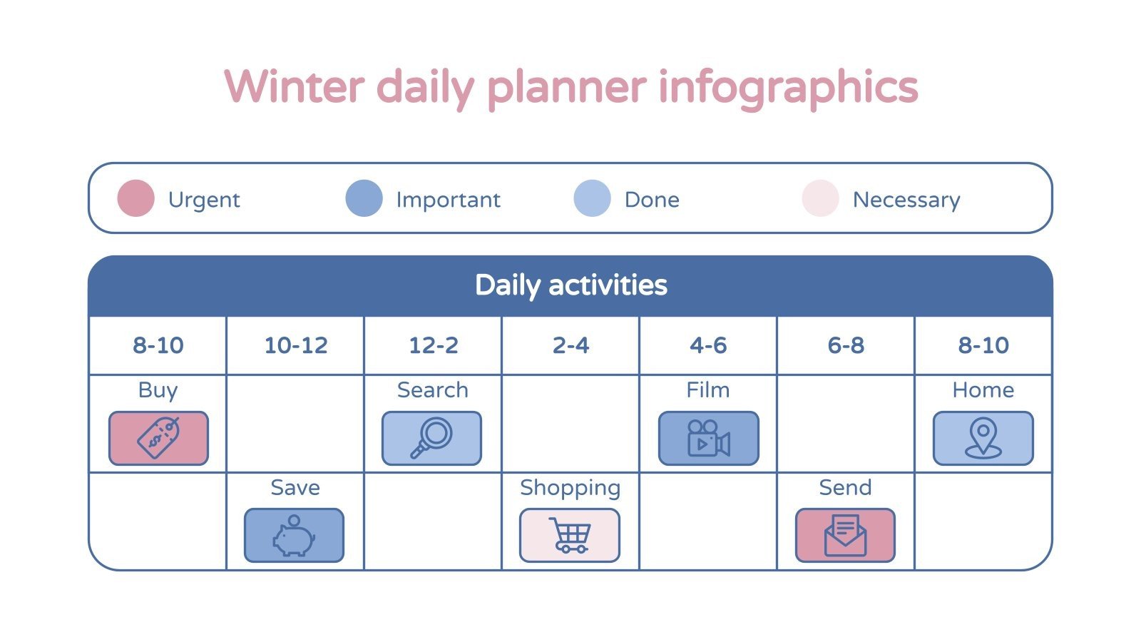 Winter Daily Planner Infographics | Google Slides & PowerPoint