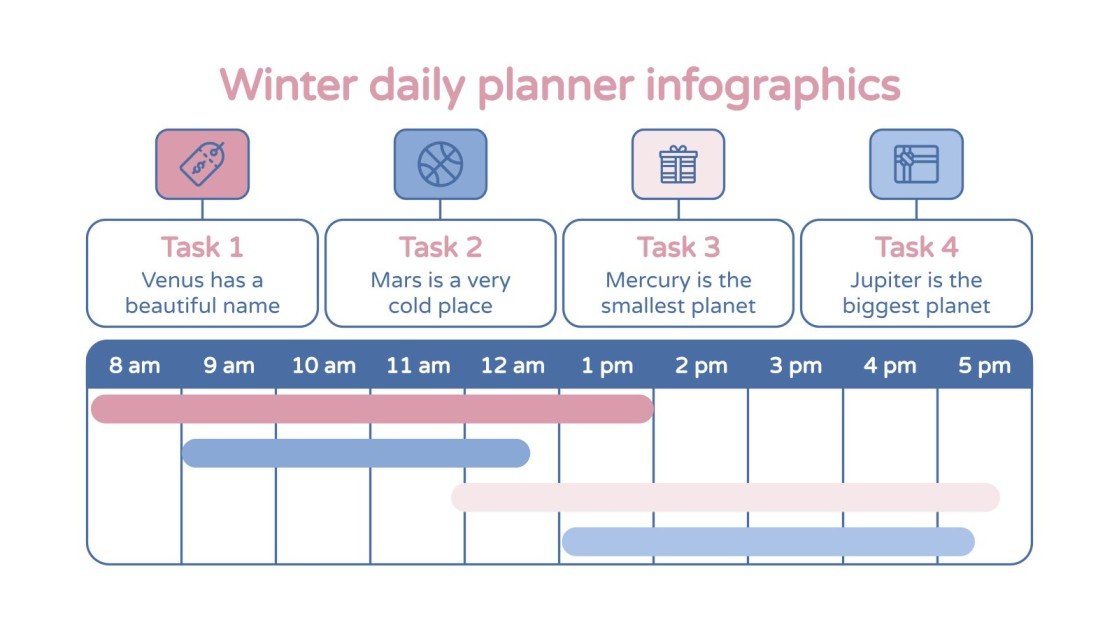 Winter Daily Planner Infographics | Google Slides & PowerPoint