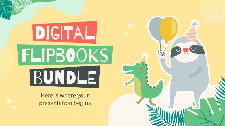 Digital Flipbooks Bundle Google Slides & PowerPoint template