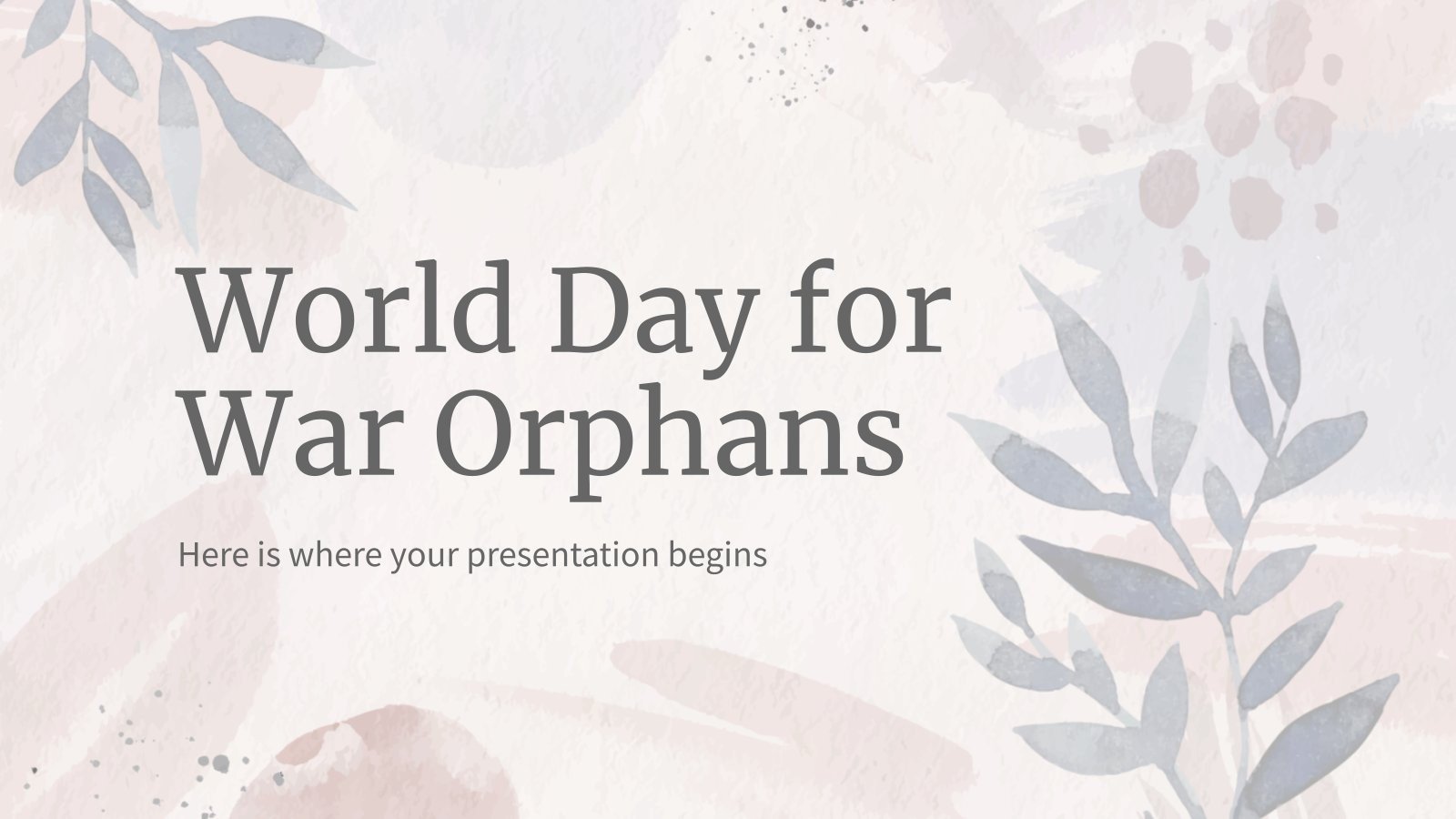 World Day for War Orphans | Google Slides & PowerPoint