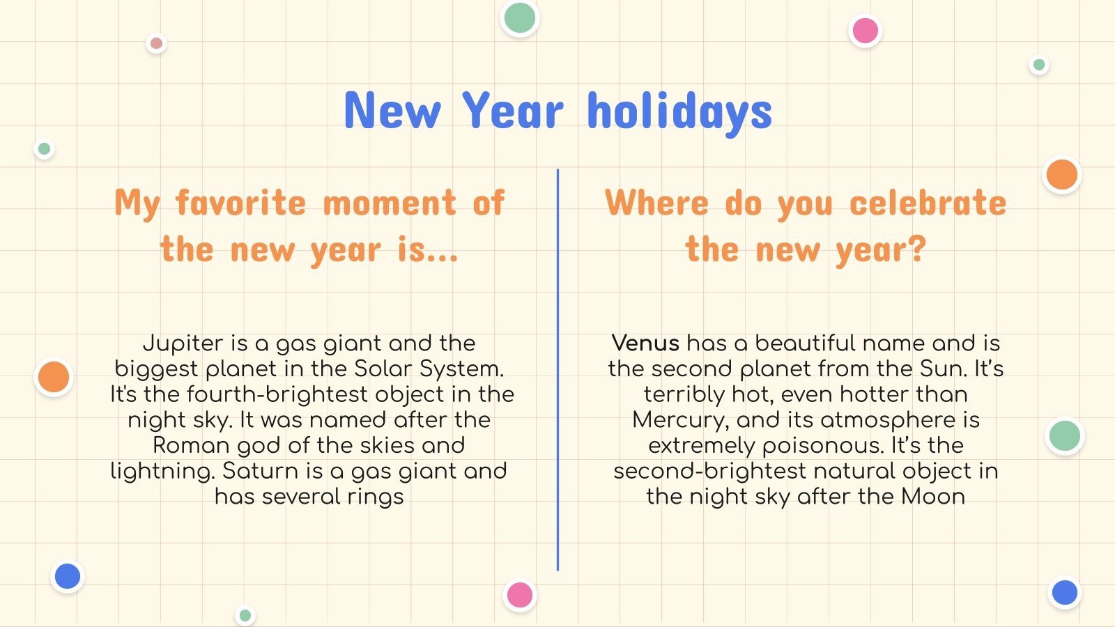 About Me: My Favorite Holidays | Google Slides & PPT