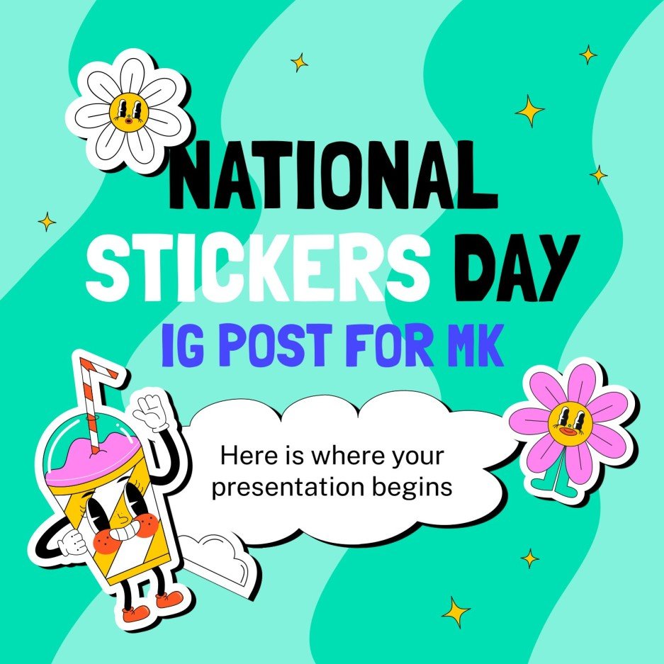 Plantillas gratis con Stickers para Google Slides y PPT