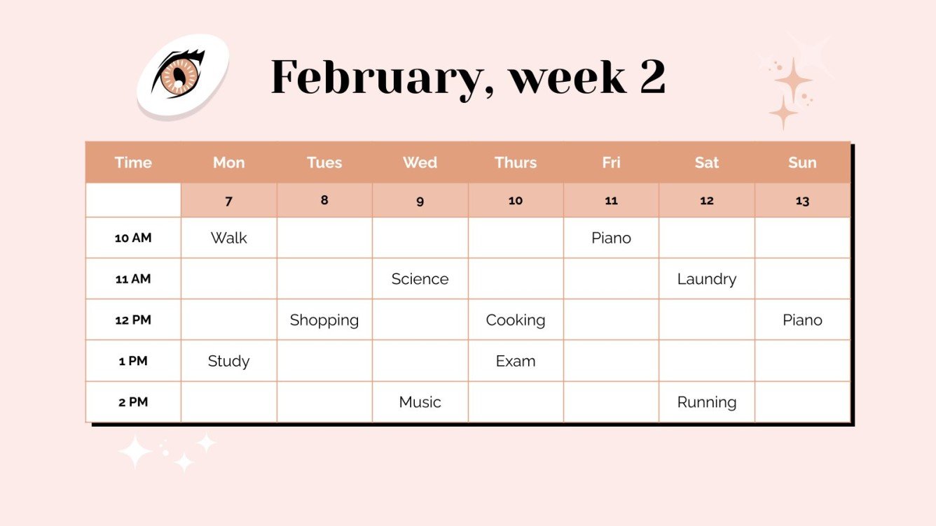 Anime Eyes Style School Planner | Google Slides & PowerPoint