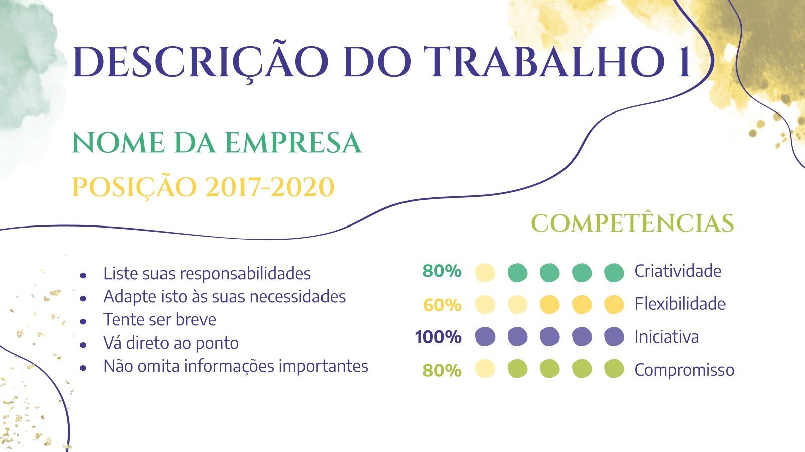 CV de artista brasileño | Tema de Google Slides y PowerPoint