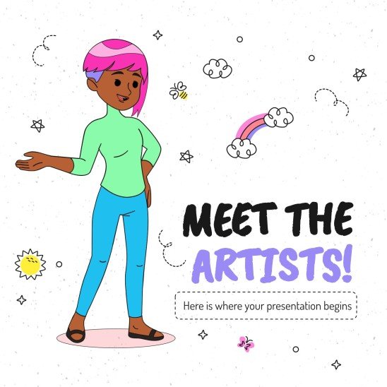 Meet the Artists! IG Square Post | Google Slides & PPT