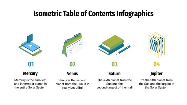 Isometric Table of Contents for Google Slides and PowerPoint