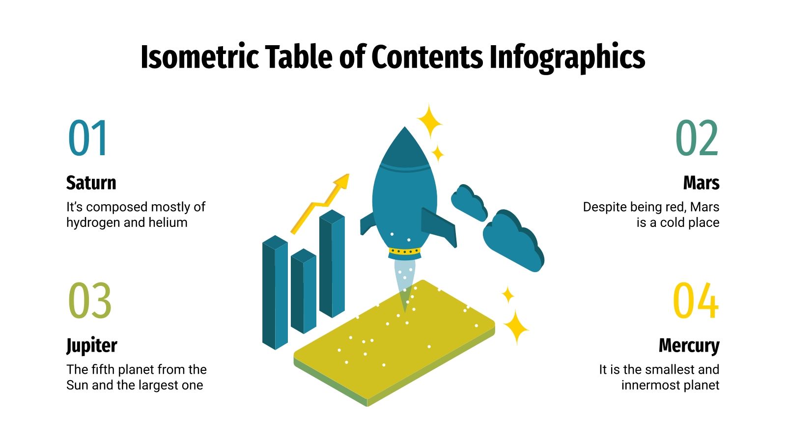 Isometric Table of Contents for Google Slides and PowerPoint