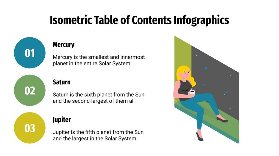 Isometric Table of Contents for Google Slides and PowerPoint