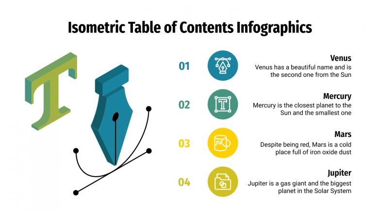 Índices isométricos | Plantilla de Google Slides & PowerPoint