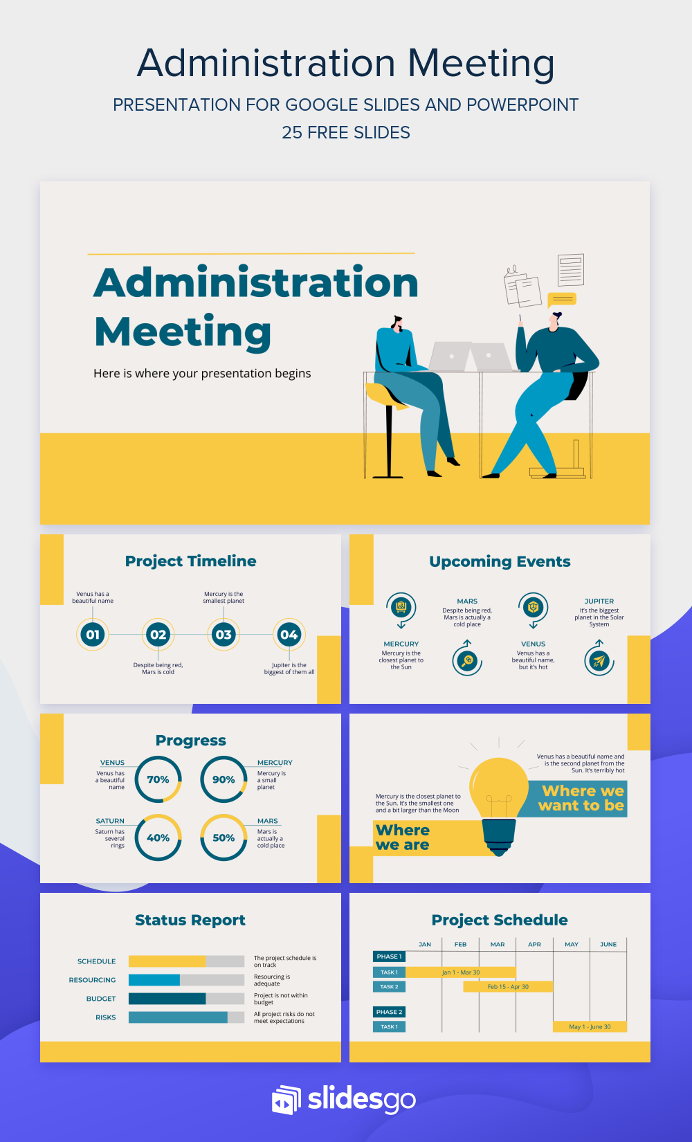 Administration Meeting Google Slides & PowerPoint template