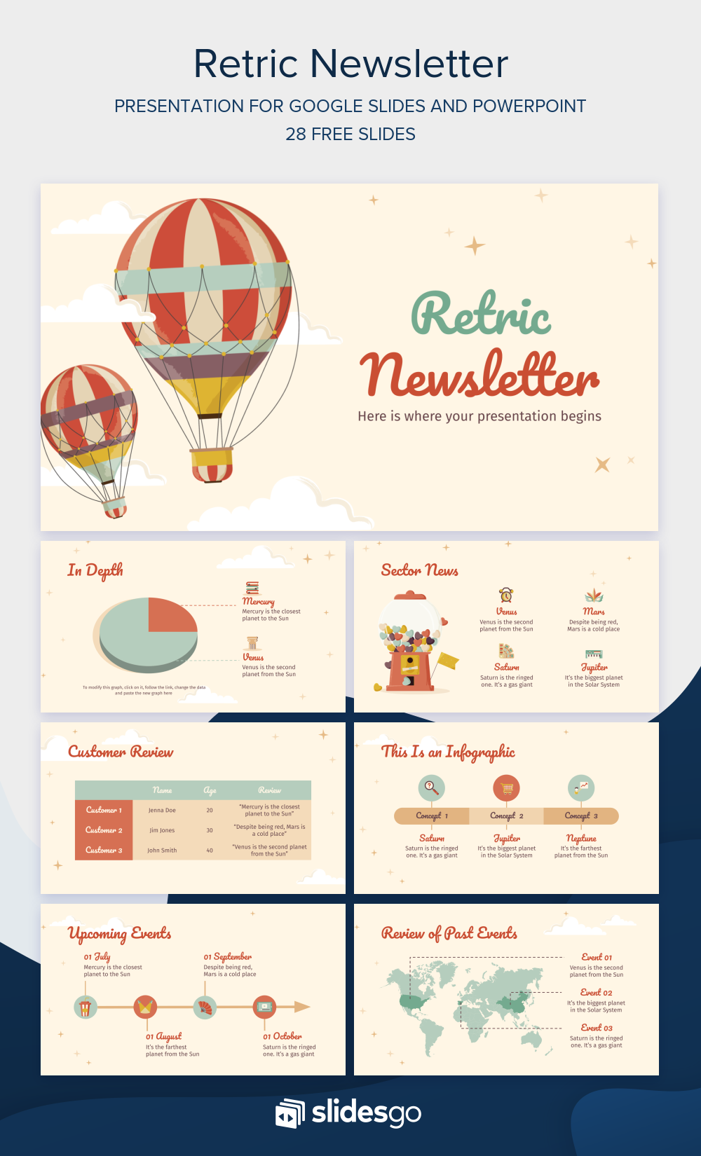 Page 3 | Retric Newsletter Google Slides theme & PowerPoint template