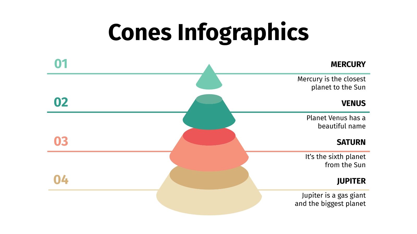 Cones Infographics for Google Slides & PowerPoint