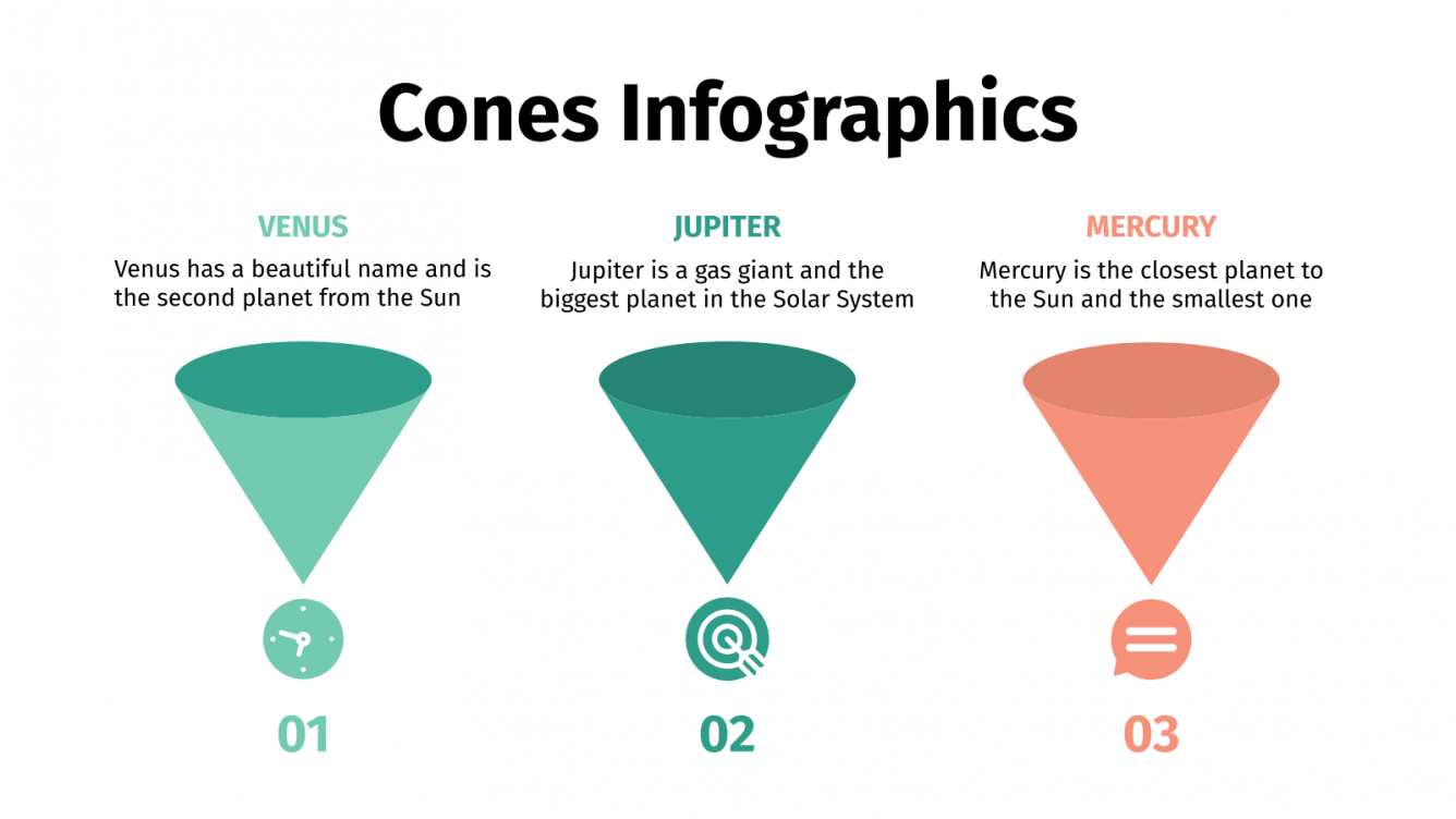 Cones Infographics for Google Slides & PowerPoint