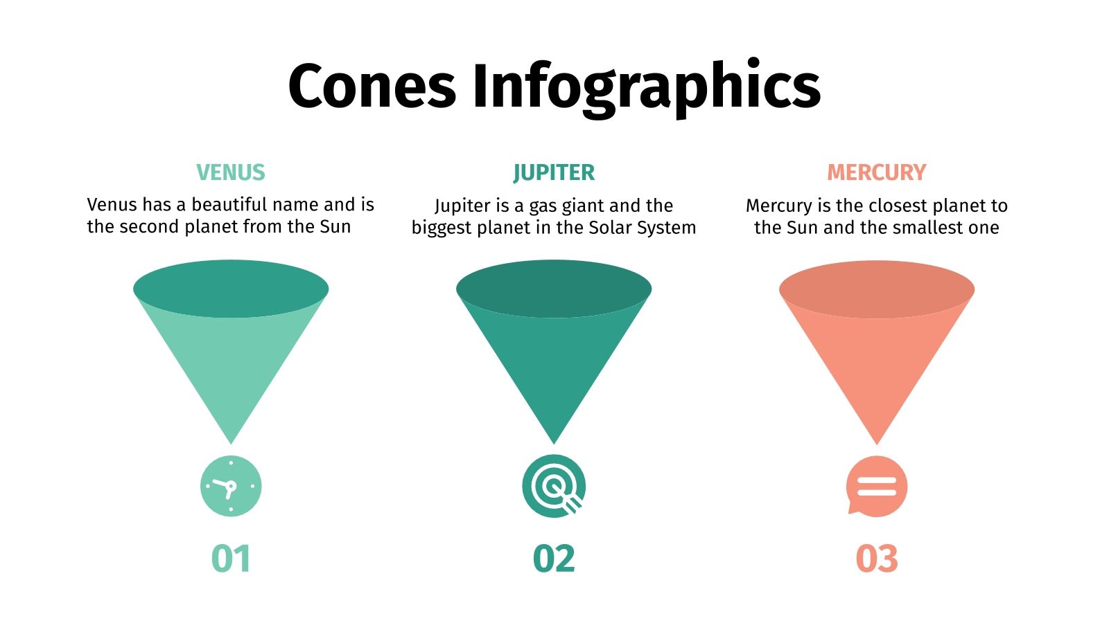 Cones Infographics for Google Slides & PowerPoint