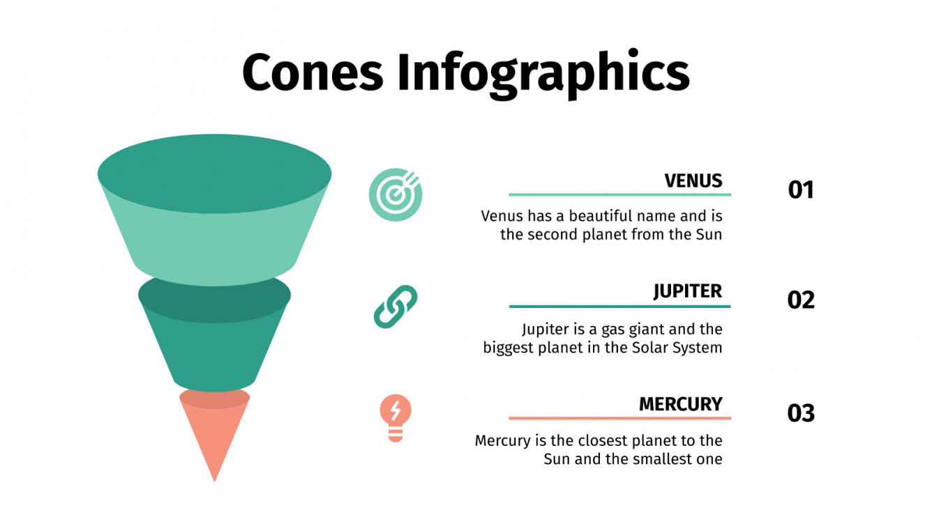 Cones Infographics for Google Slides & PowerPoint