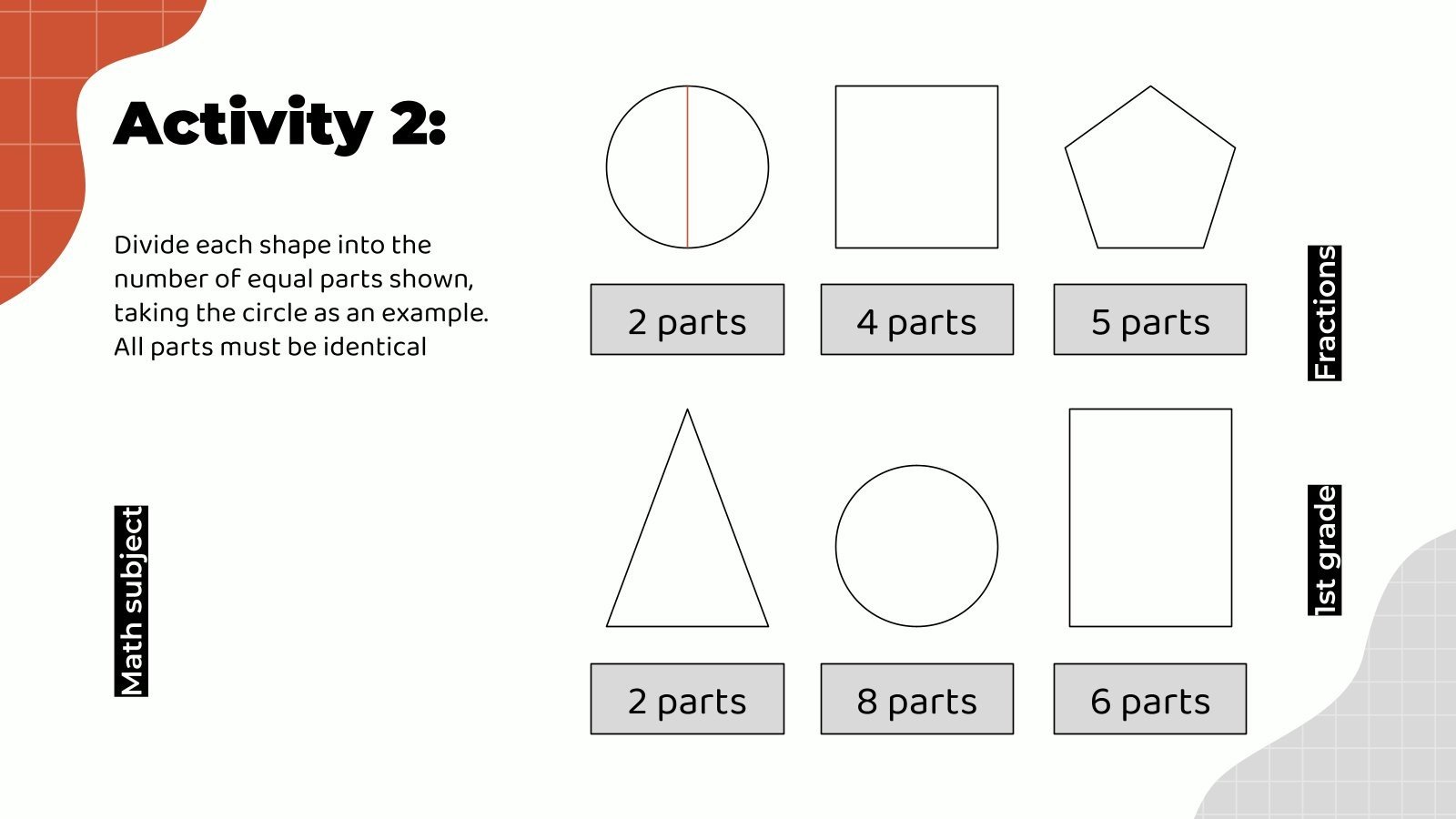 Math Subject for Elementary - 1st Grade: Fractions
