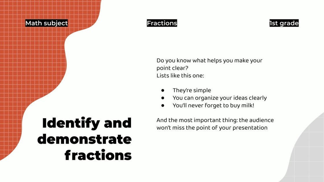 Math Subject for Elementary - 1st Grade: Fractions