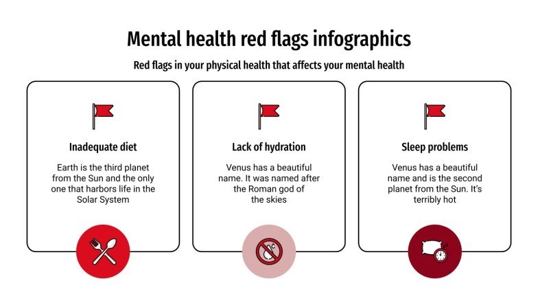 Mental Health Red Flags Infographics | Google Slides & PPT
