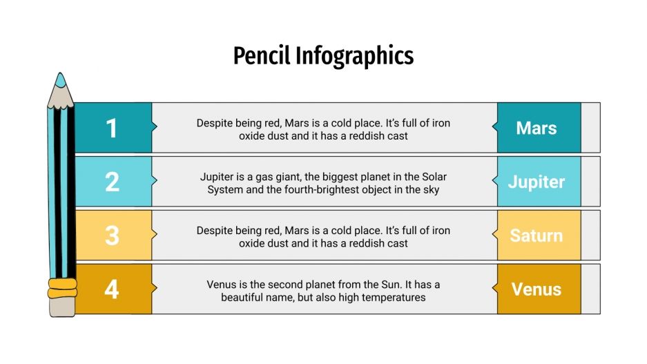 Pencil Infographics for Google Slides & PowerPoint