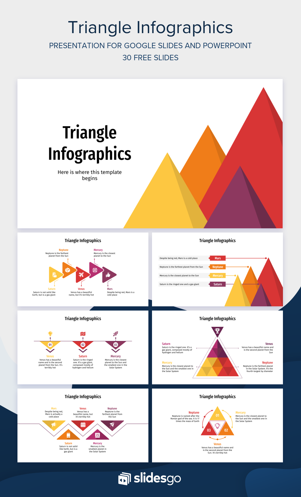 Page 2 | Triangle Infographics for Google Slides & PowerPoint