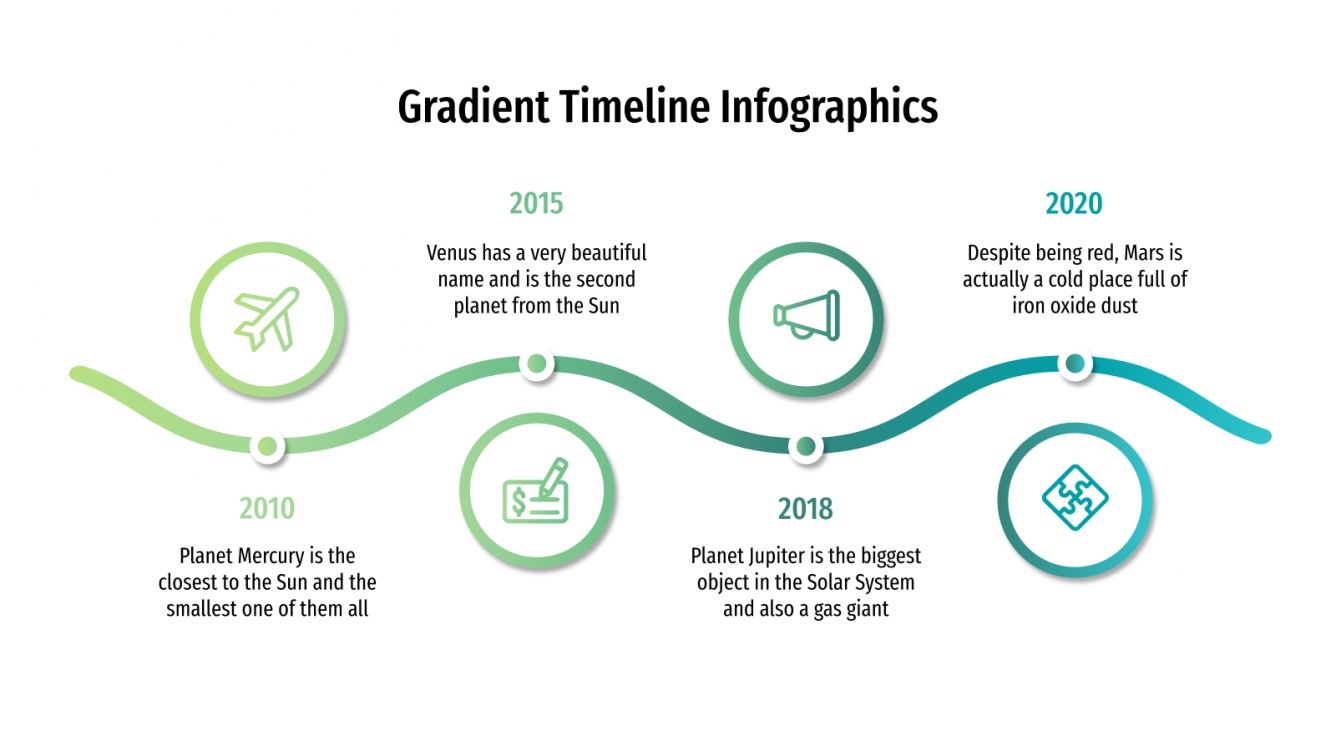 Gradient Timeline Infographics Google Slides & PowerPoint