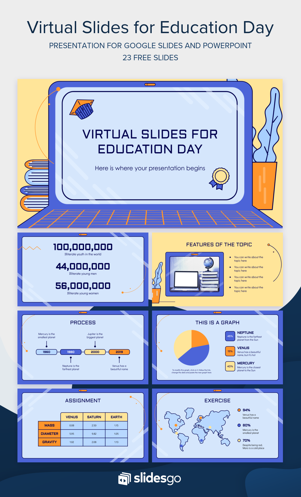 Virtual Slides for Education Day Google Slides & PPT template