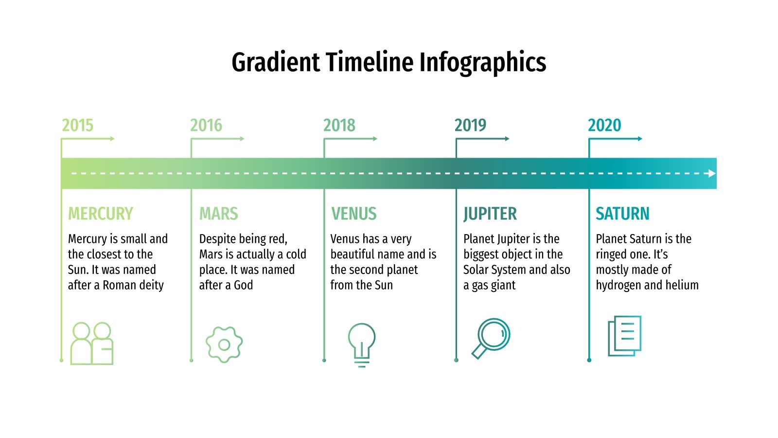 Gradient Timeline Infographics Google Slides & PowerPoint