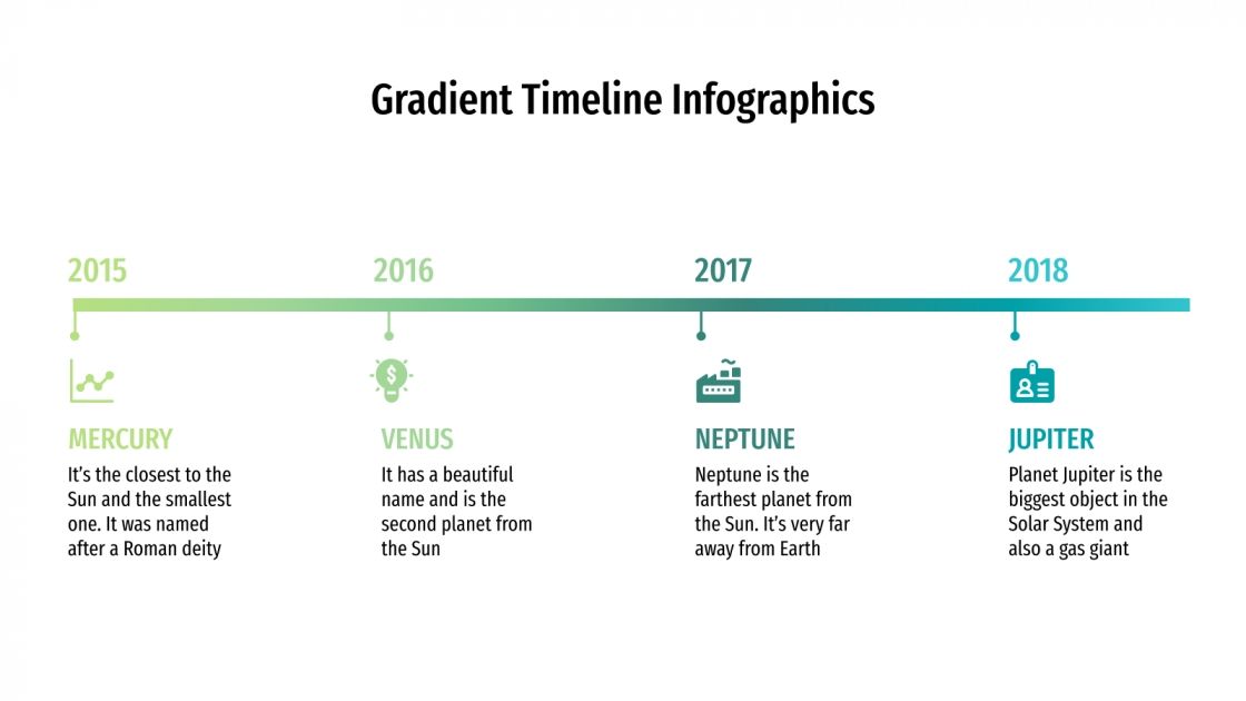 Gradient Timeline Infographics Google Slides & PowerPoint