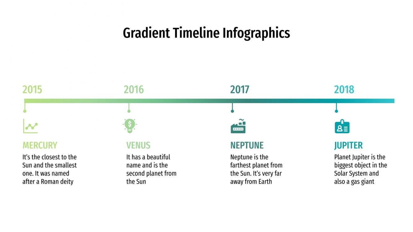 Gradient Timeline Infographics Google Slides & PowerPoint