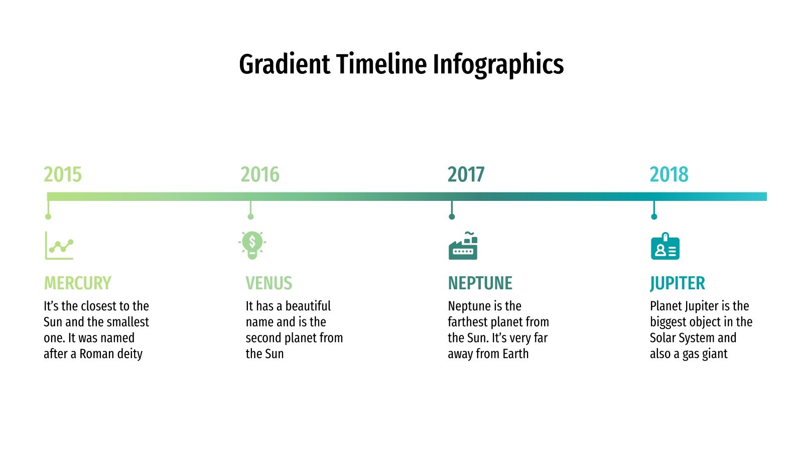 Gradient Timeline Infographics Google Slides & PowerPoint