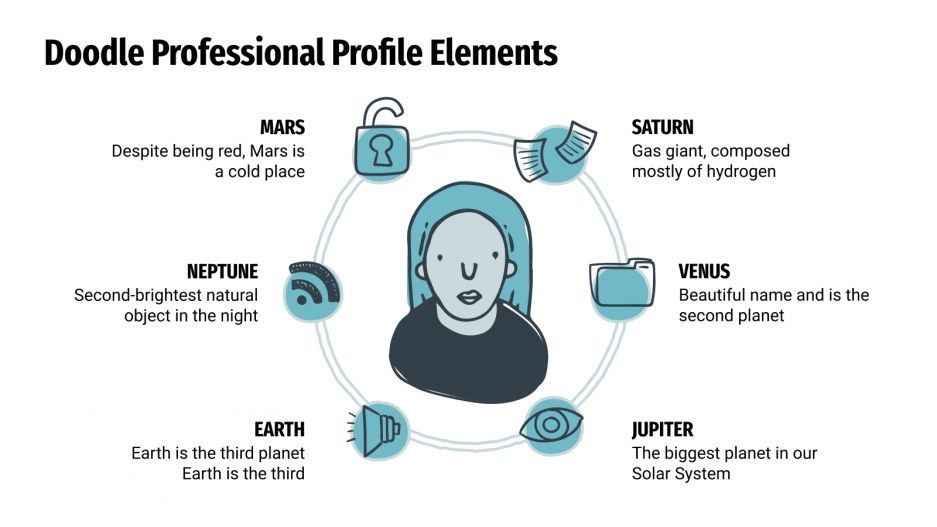 Doodle Professional Profile Elements | Google Slides and PPT