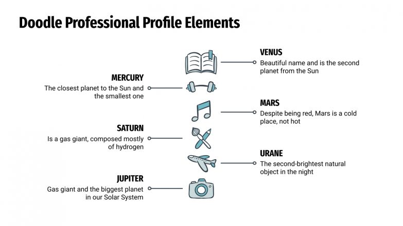 Doodle Professional Profile Elements | Google Slides and PPT